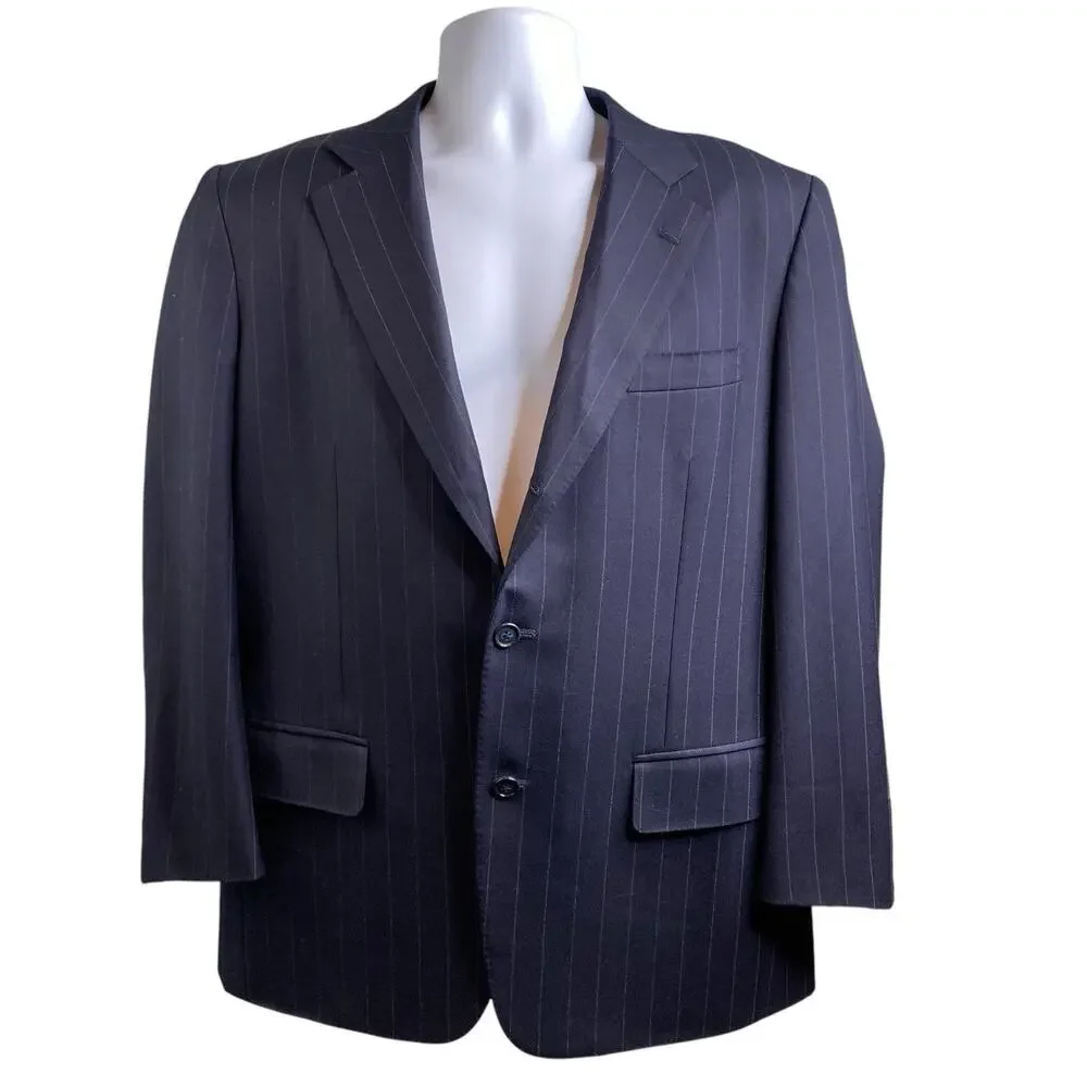 Holland & Sherry | Suits & Blazers | Holland Sherry Navy Blue Pinstripe ...